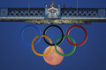 The Full Moon Photographed with the Olympic Rings on Tower Bridge ...