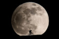Silhouettes in a Giant Moonrise, Captured Using a 1200mm Lens | PetaPixel