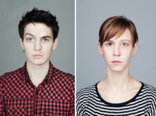 Eerie Portraits Created by Combining Two Different Half-Faces Into a ...