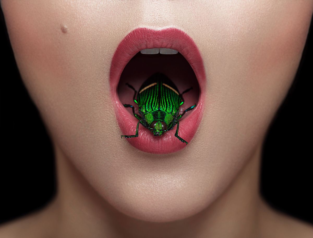 Beautiful Bugs Emerge from Mouths in Macro/Beauty Hybrid Photos | PetaPixel