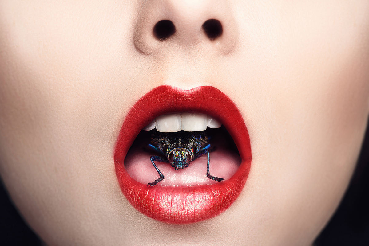 Beautiful Bugs Emerge from Mouths in Macro/Beauty Hybrid Photos | PetaPixel