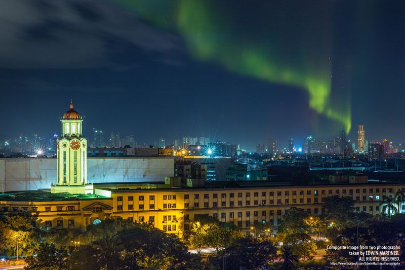 Composite Photos Imagine the Aurora Borealis Over the Philippines ...