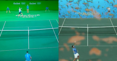 Olympic Tennis Court is a Giant Green Screen, Internet Reacts as ...