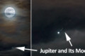 This Photo Contains the Moon, Jupiter, and Jupiter's Moons