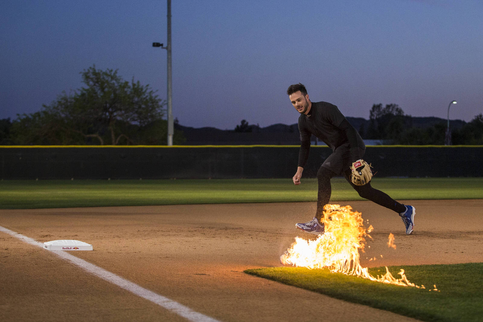 Shooting Portraits of Baseball Star Kris Bryant Fielding Real Fireballs ...