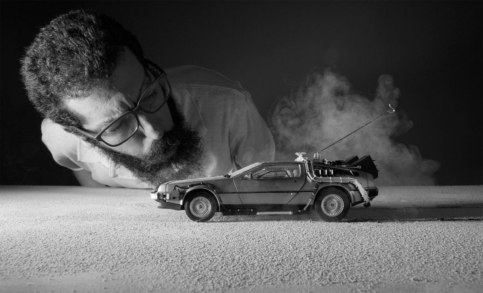 These DeLorean Photos Were Shot with a Toy Car, Fire, and Light ...