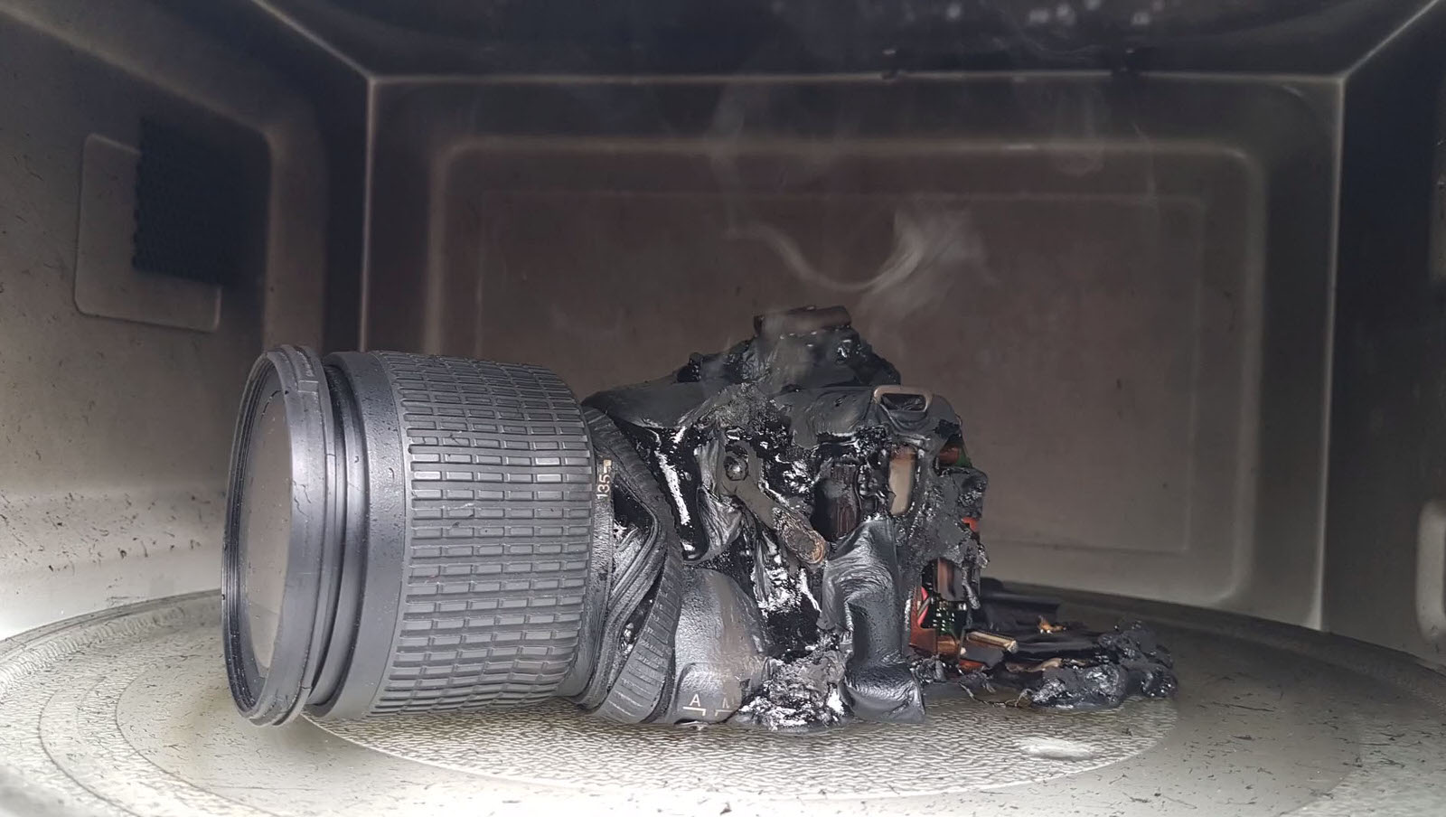 This is What Happens When You Microwave a DSLR Camera | PetaPixel
