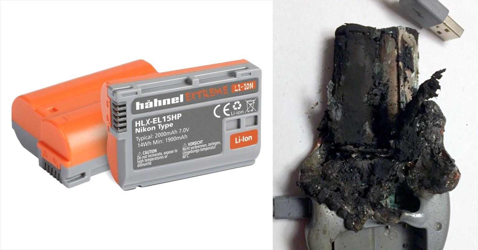 This DSLR Battery Burst Into Flames | PetaPixel