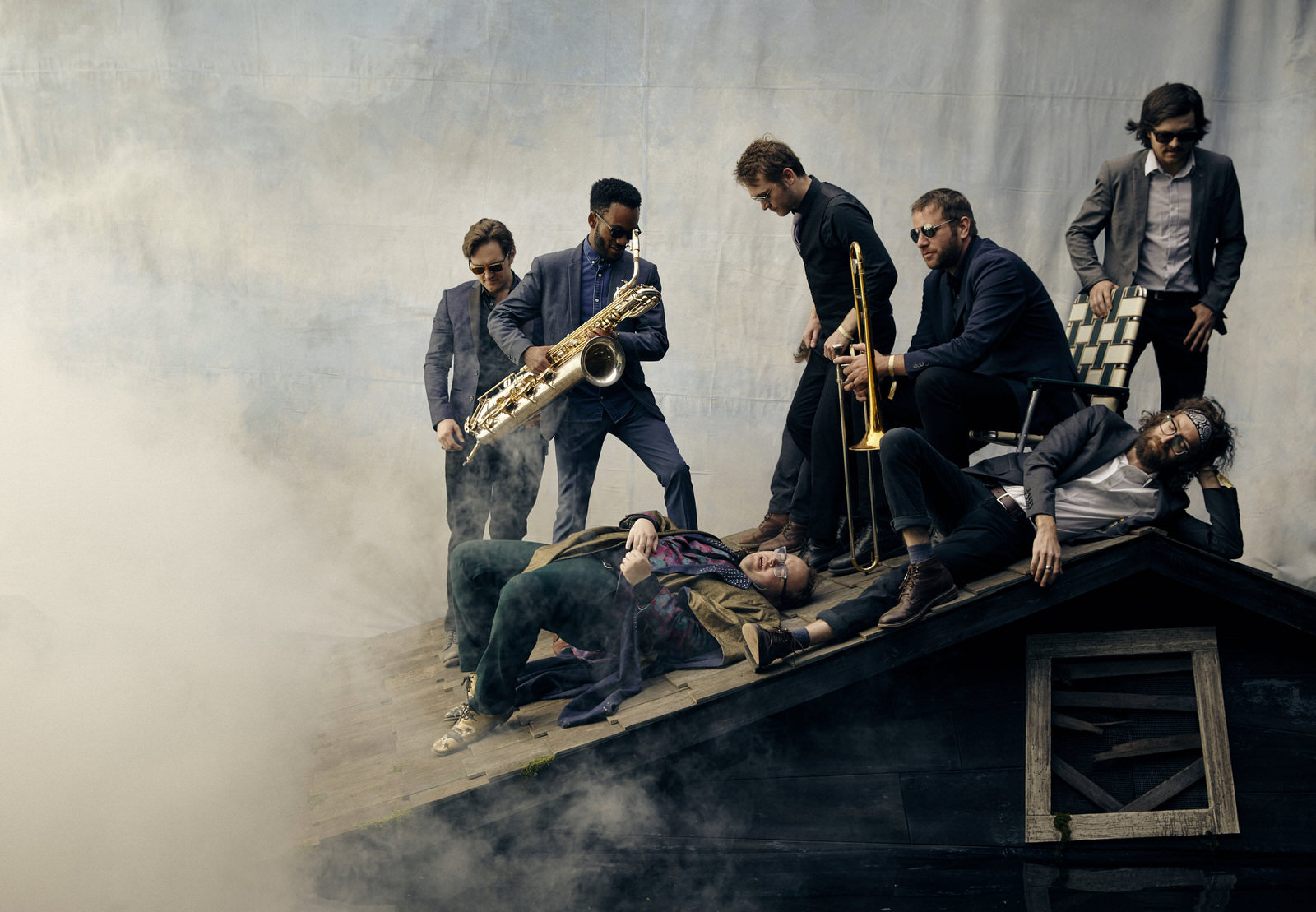 Photographer Builds Flooded House Set for Portraits of Musicians ...