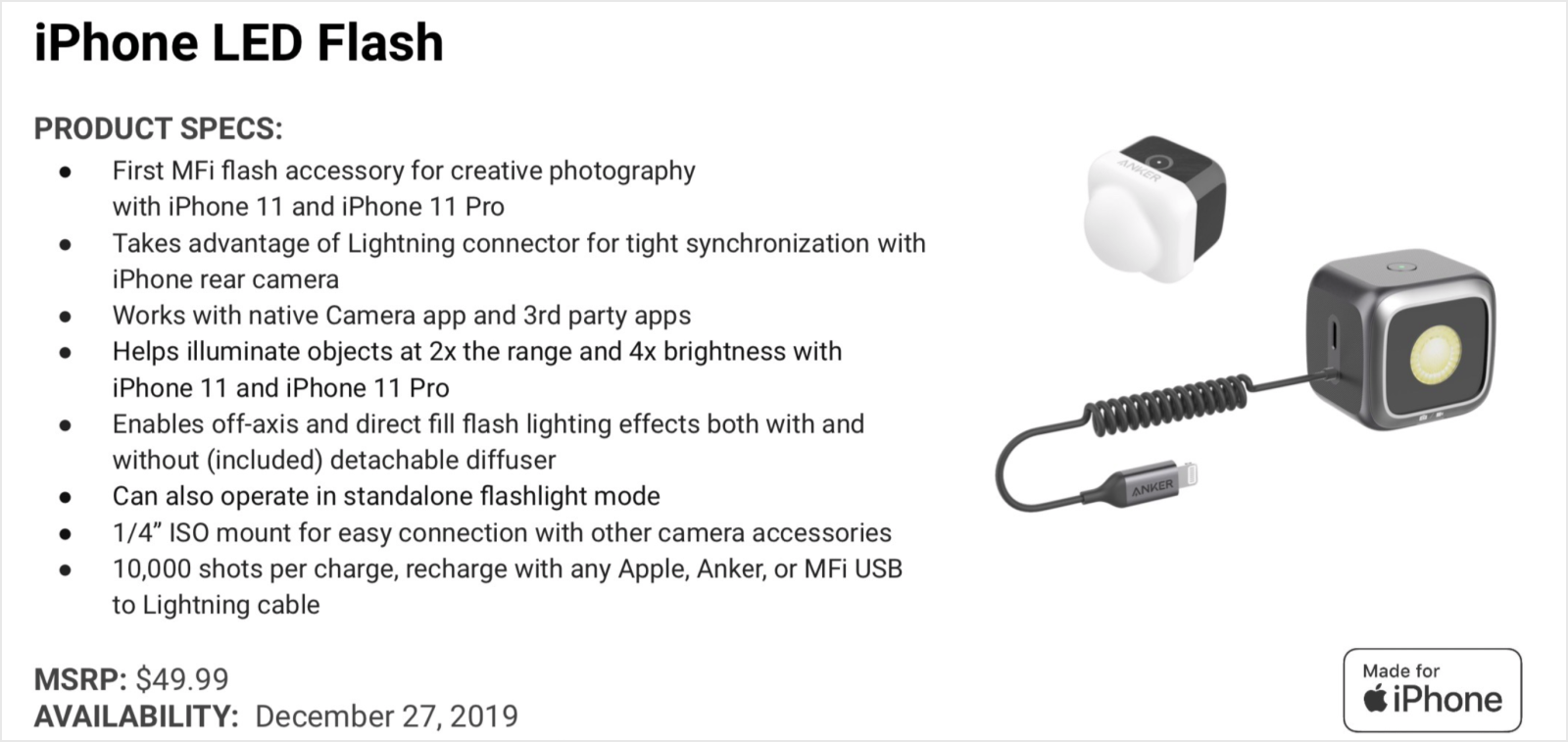 Anker Unveils First Ever 'Made for iPhone' Certified External Flash ...