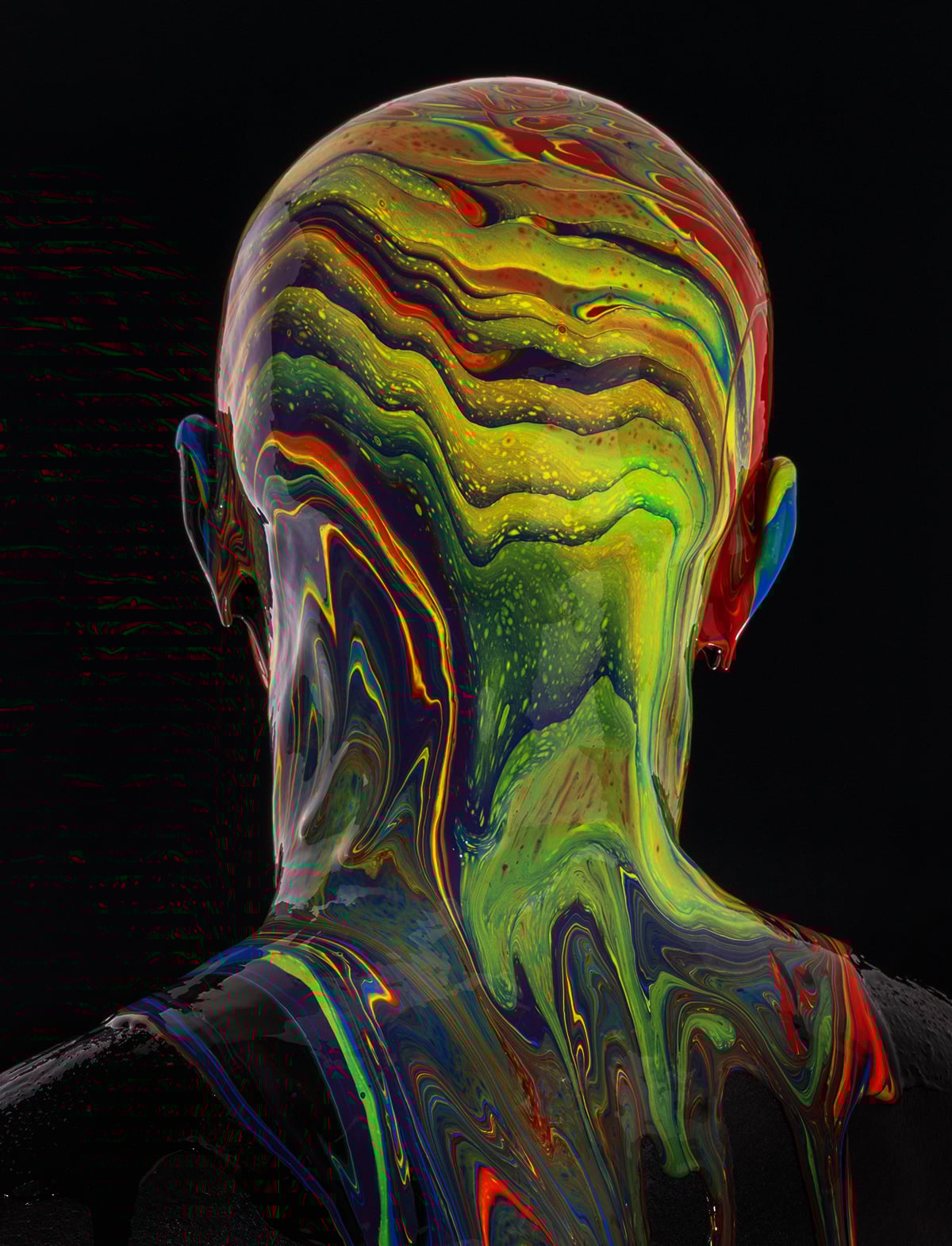 Striking Portraits of People Covered in Thick Layers of Multi-Colored ...