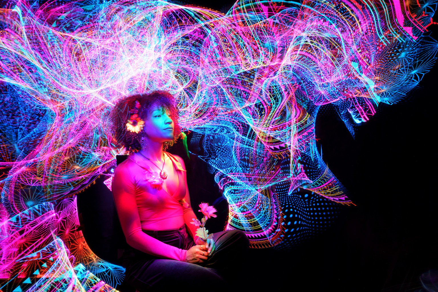 Gaze Upon These Wild, Psychedelic Light-Painted Portraits | PetaPixel