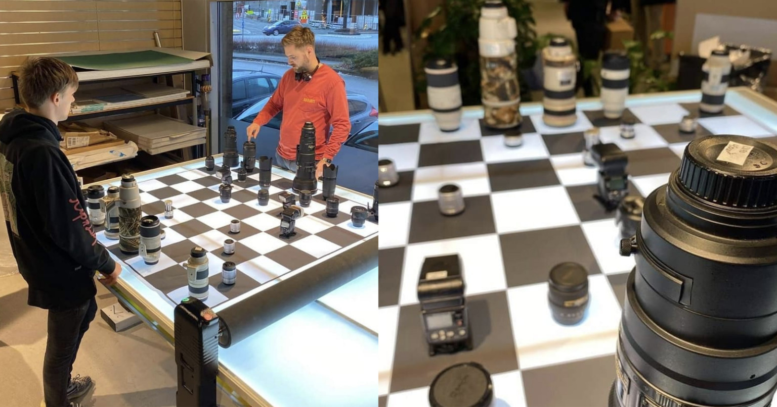 Play Chess with Camera Equipment at This Norwegian Camera Store | PetaPixel