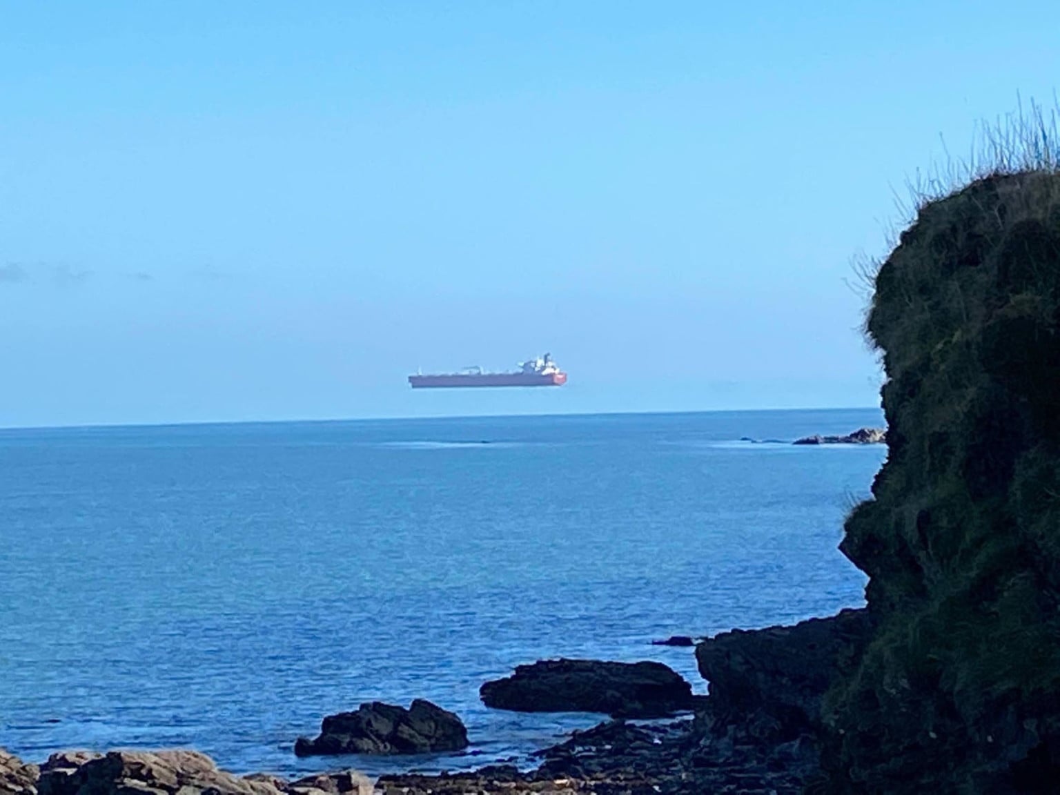 'Floating Ship' Photographed in the Sky Off the U.K. Coast | PetaPixel