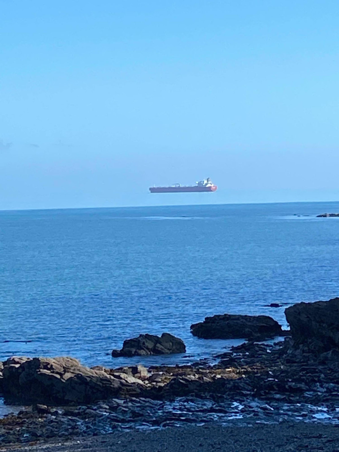 'Floating Ship' Photographed in the Sky Off the U.K. Coast | PetaPixel