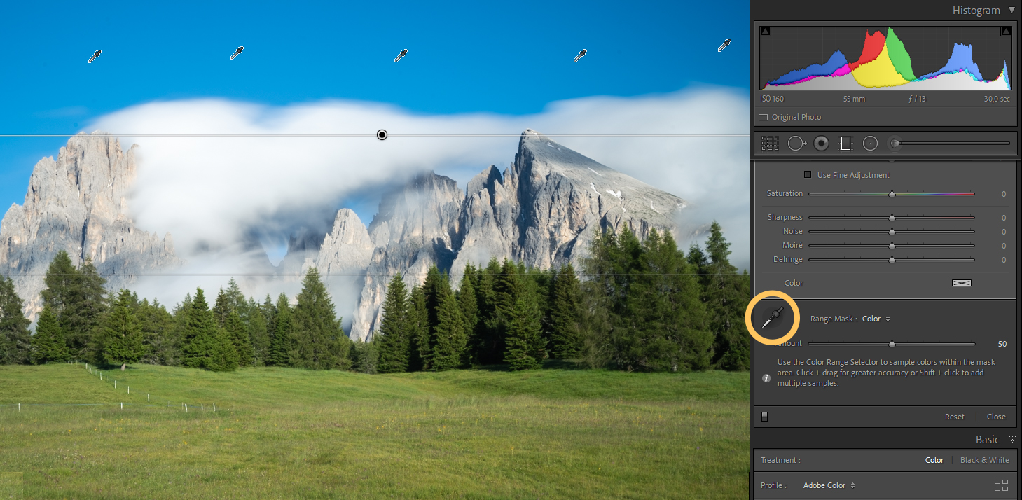 How to Use Color Range Masks in Lightroom to Create Deep Blue Skies ...