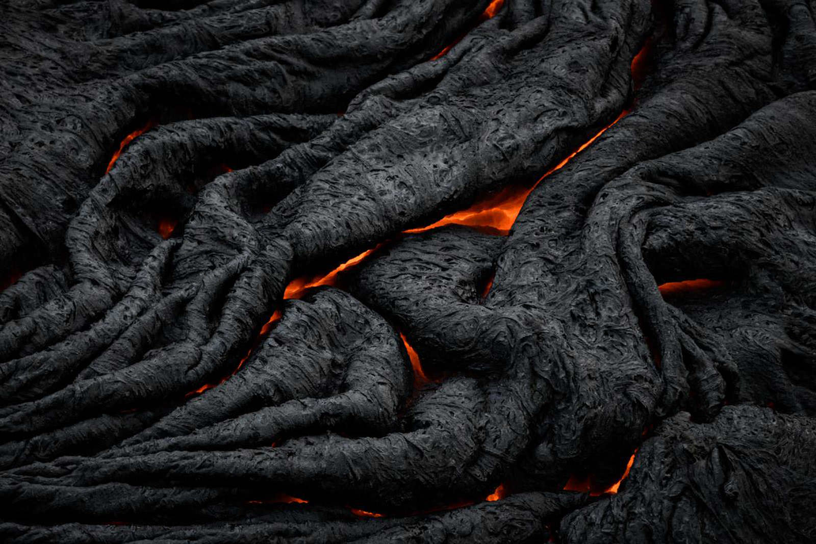 Abstract Photos of Cooling Lava from Iceland's Erupting Volcano | PetaPixel