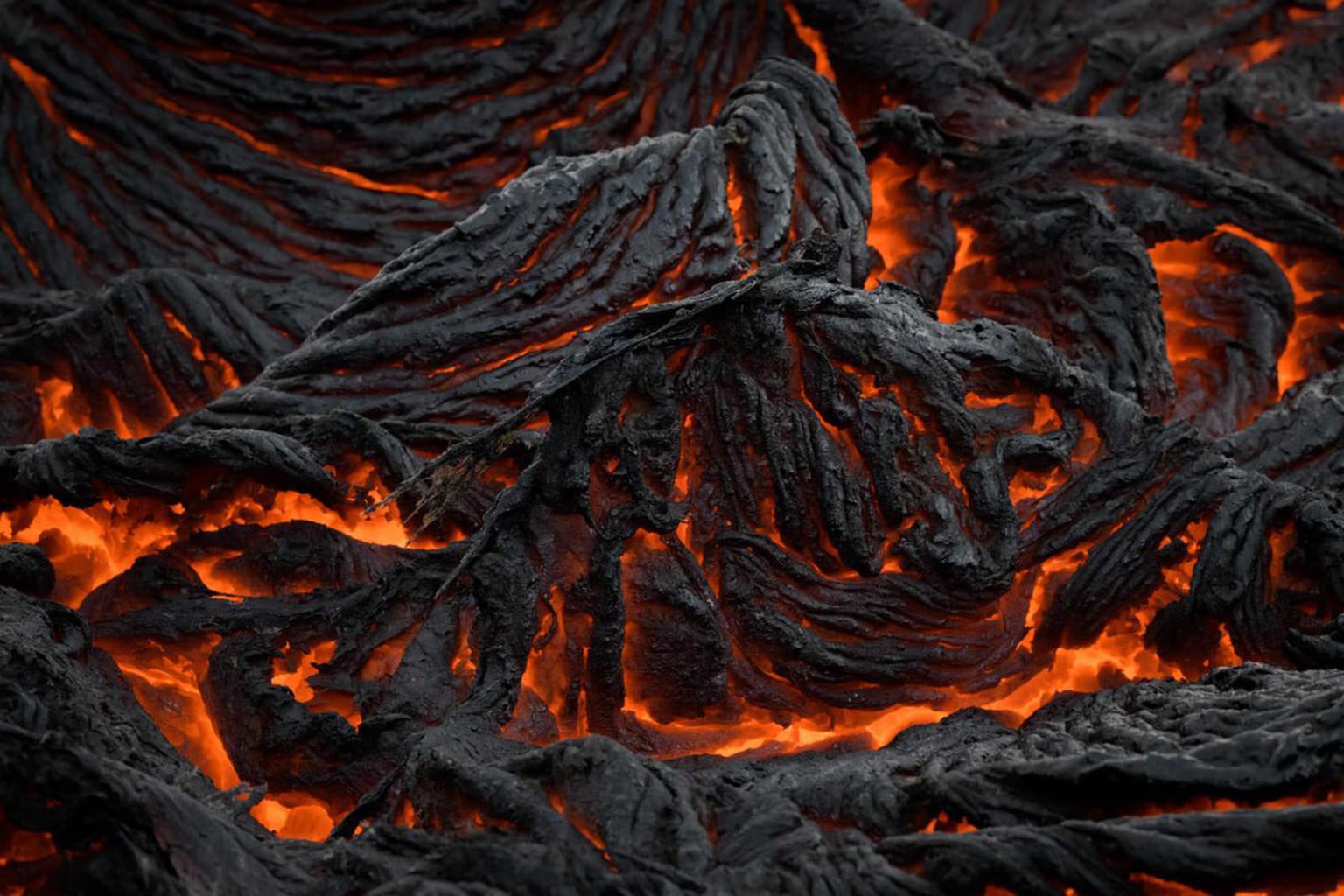 Abstract Photos of Cooling Lava from Iceland's Erupting Volcano | PetaPixel