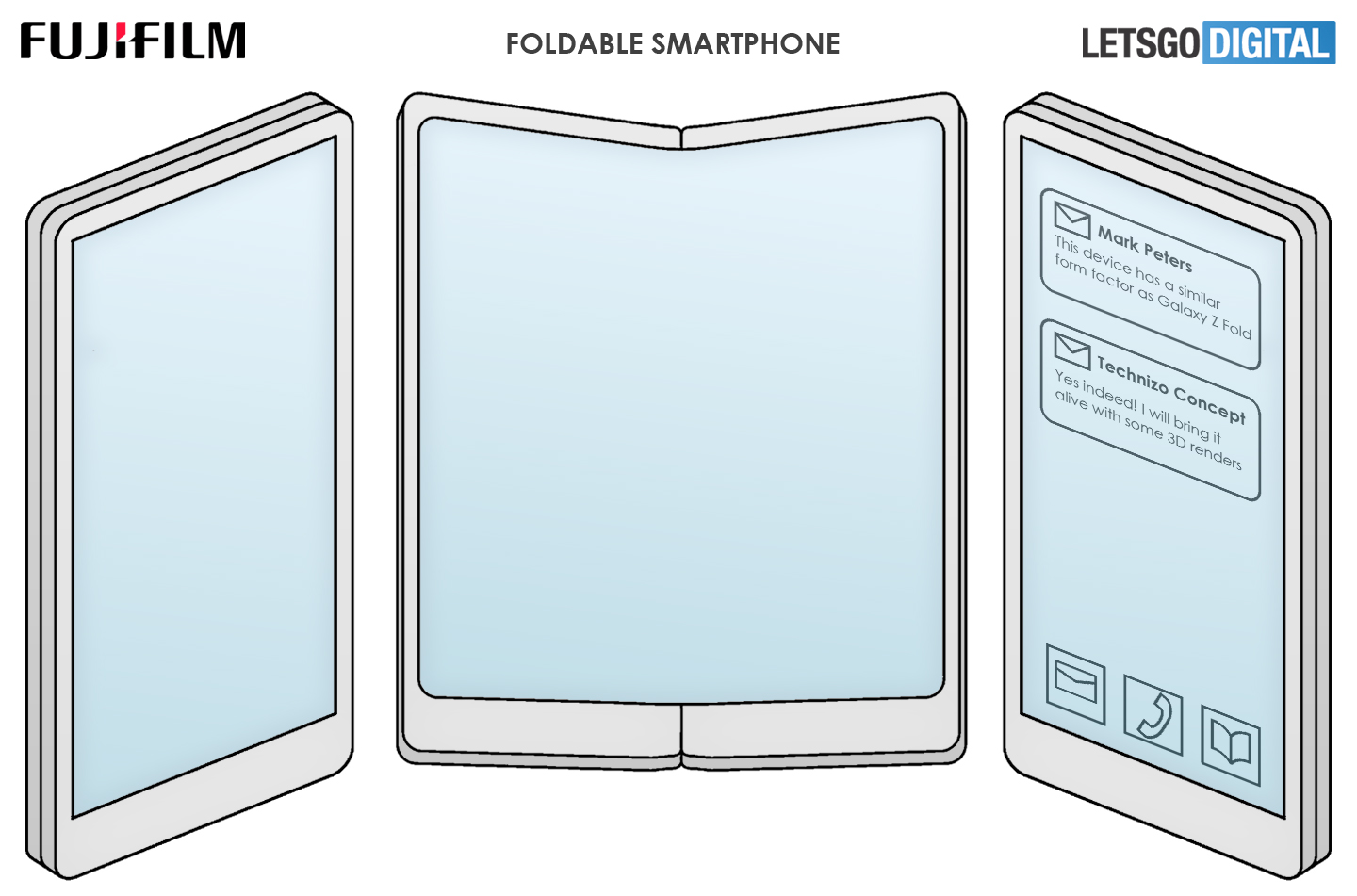 Fujifilm Designs a Foldable Smartphone with a Stylus Pen | PetaPixel
