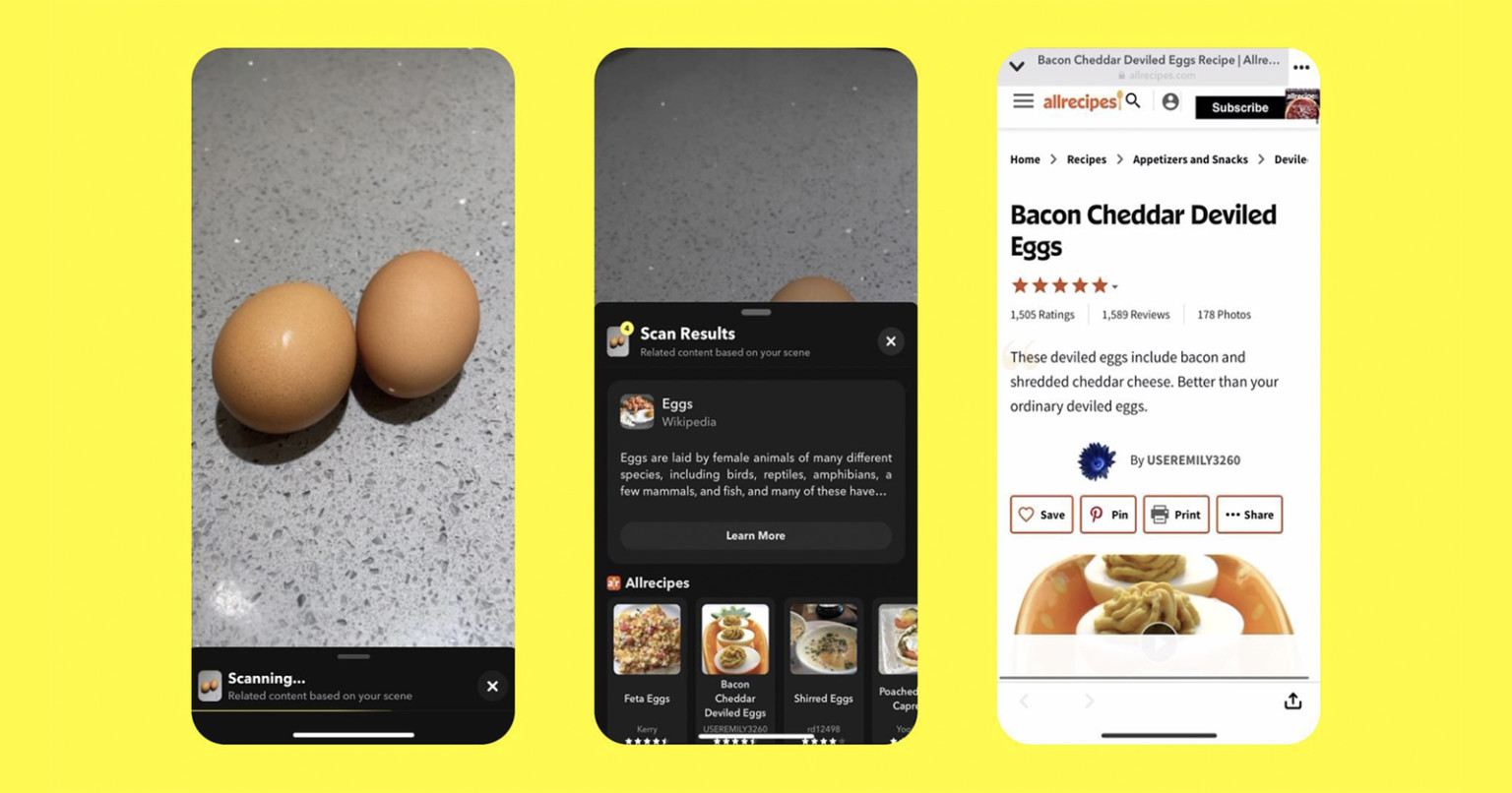Snapchat's Camera Can Suggest Recipes Based on the Food it Sees | PetaPixel