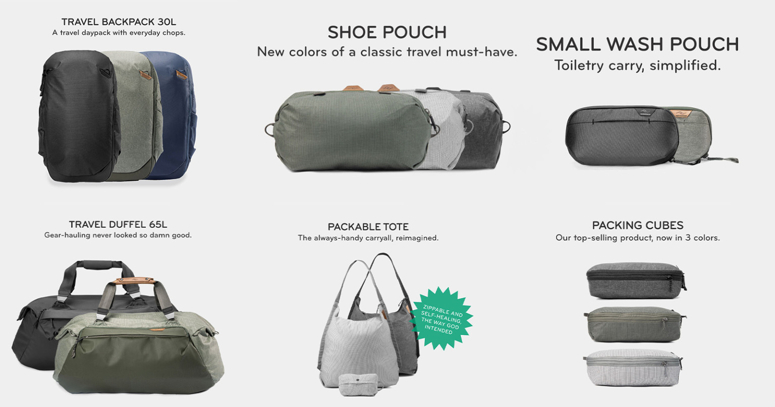 Peak Design Launches Several New Travel Bags | PetaPixel