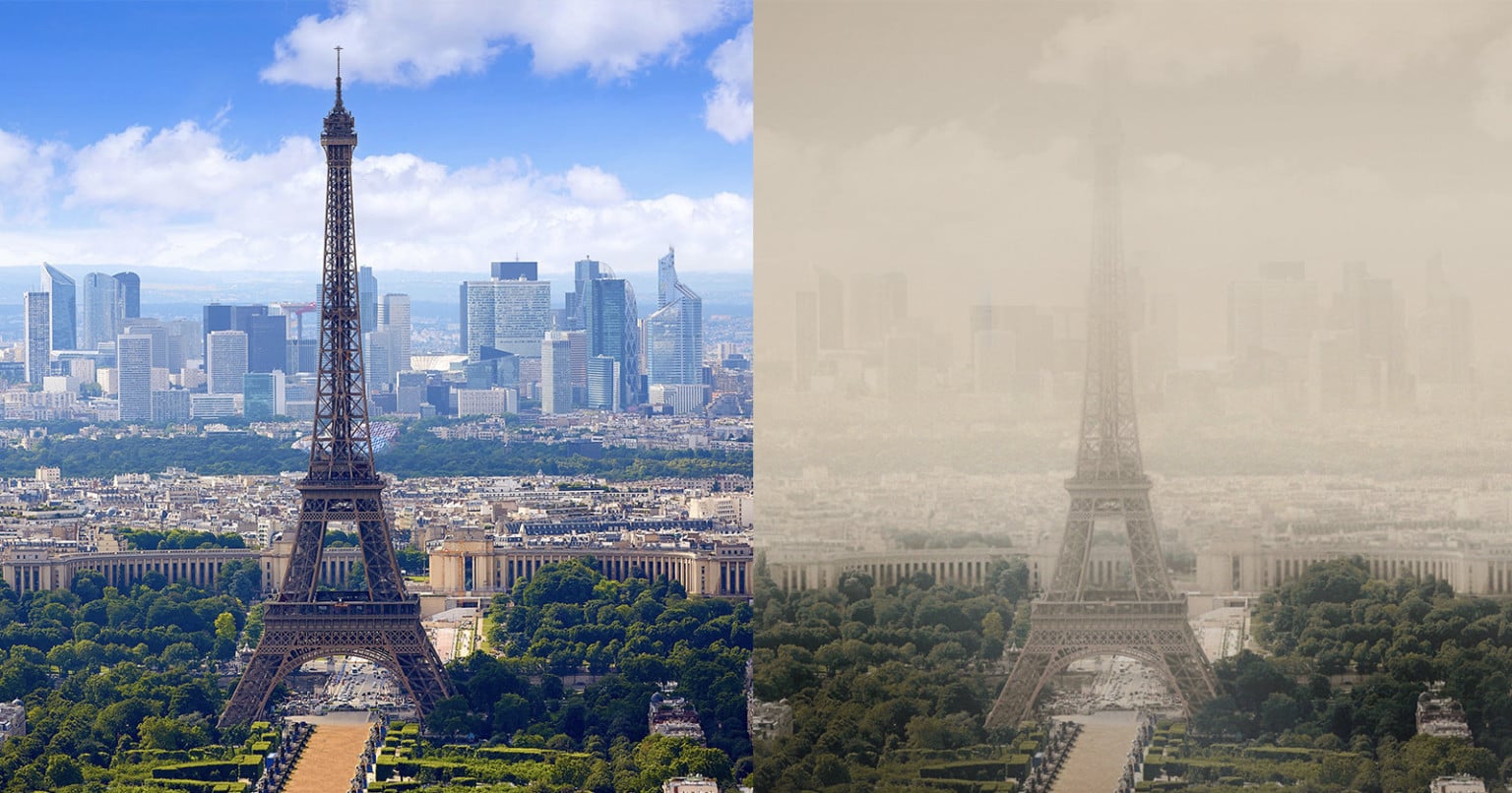 What Famous Photo Spots Would Look Like with Extreme Air Pollution ...