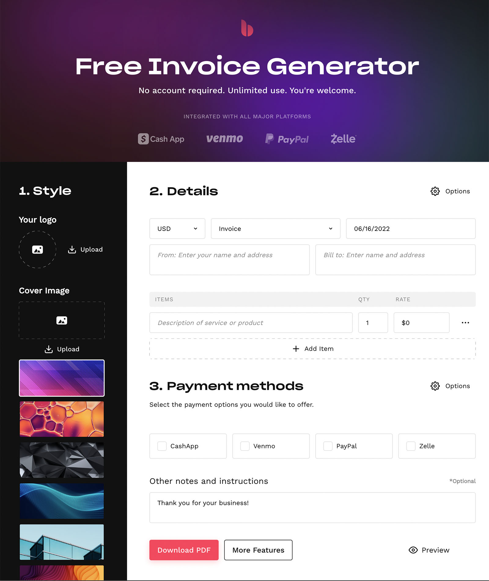 Bloom's New Invoicing Tool is Totally Free, No Strings Attached | PetaPixel