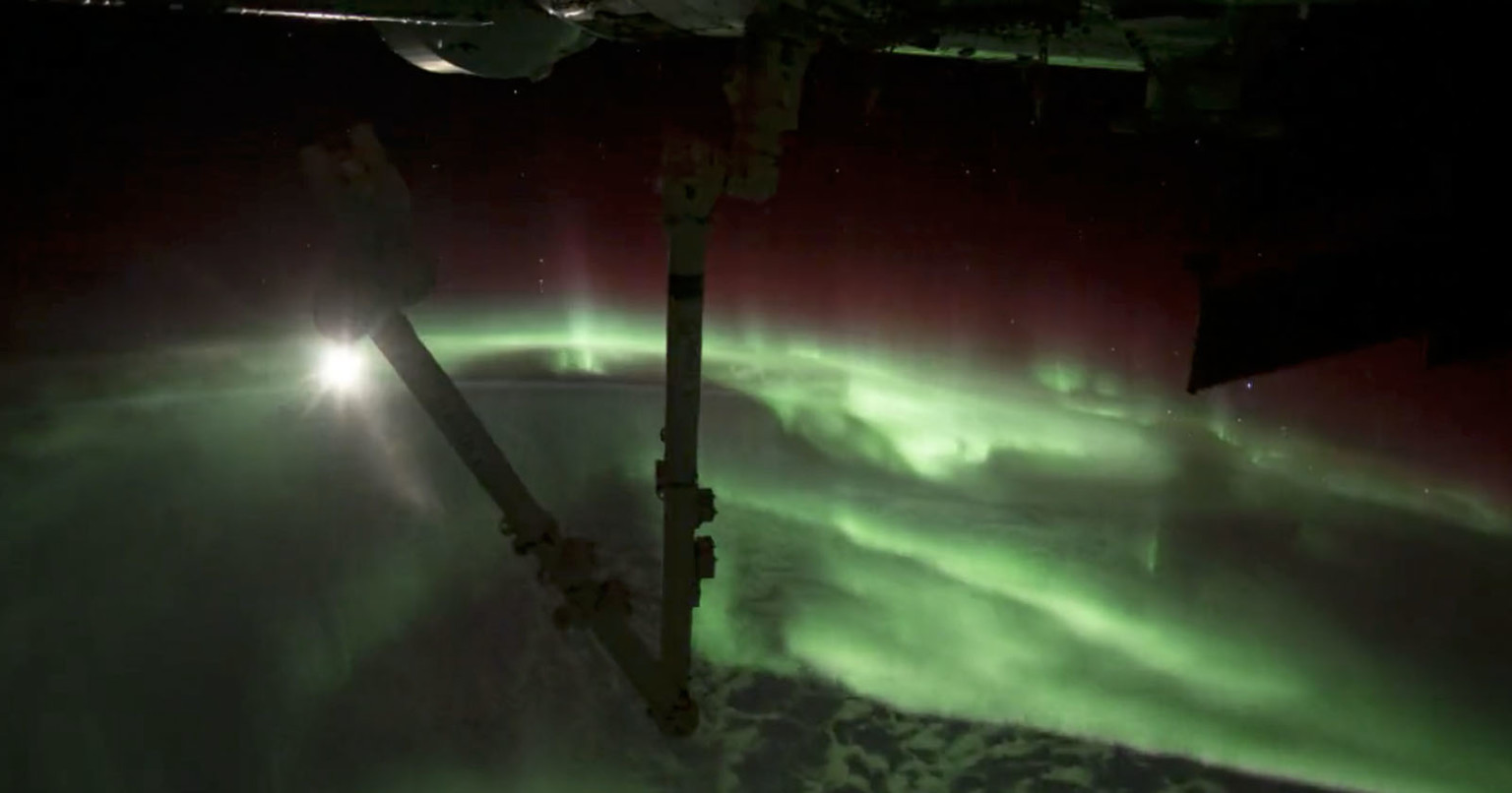 Orbital Pass Video From ISS Shows Aurora, Moonrise, and Lightning ...
