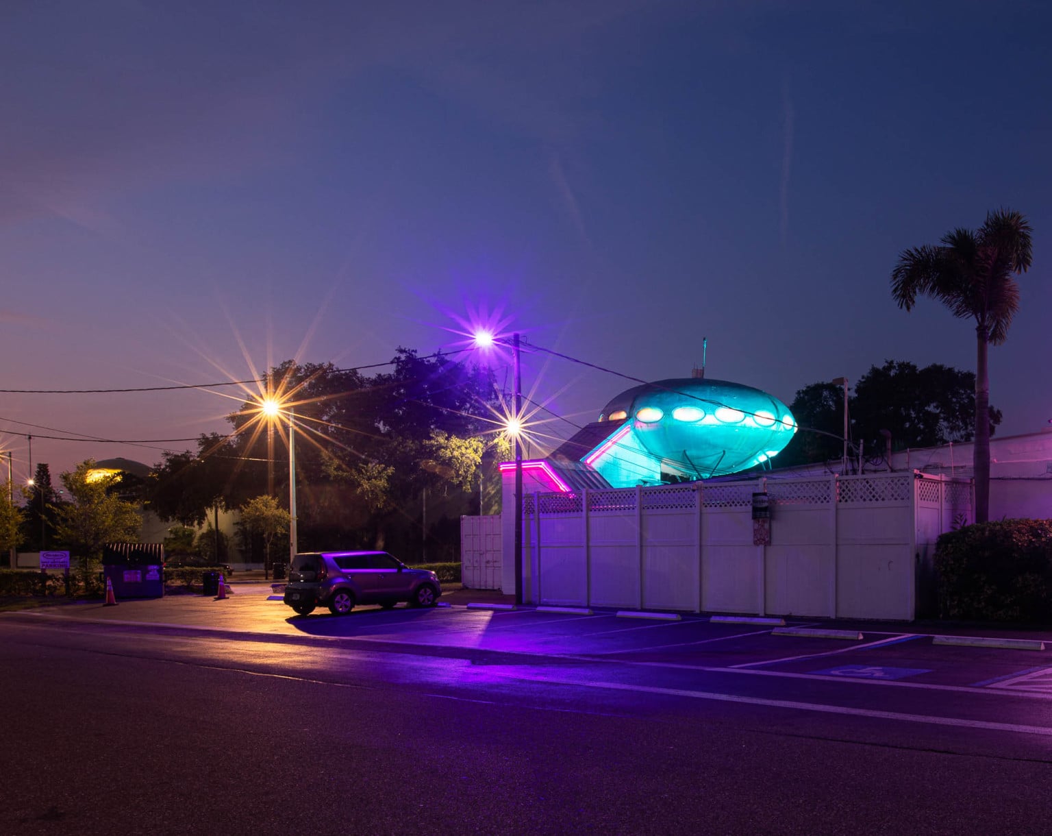 Photographer Uses Broken Streetlights That Shine Purple for Ethereal ...