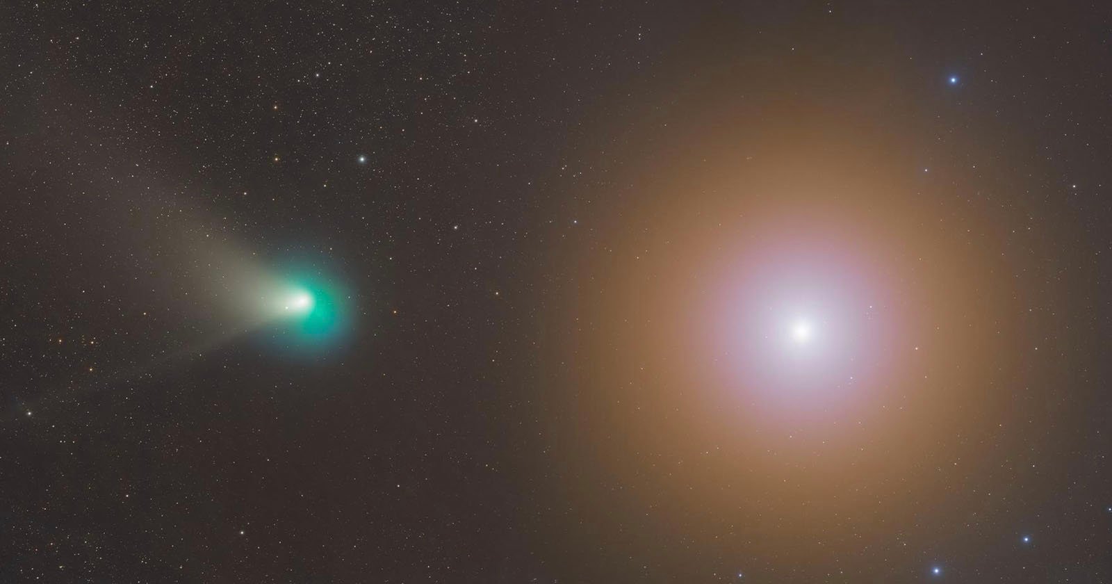 Photographers Dodge Coyotes to Capture Comet and Mars Together | PetaPixel Photographers Dodge Coyotes to Capture Comet and Mars Together | PetaPixel