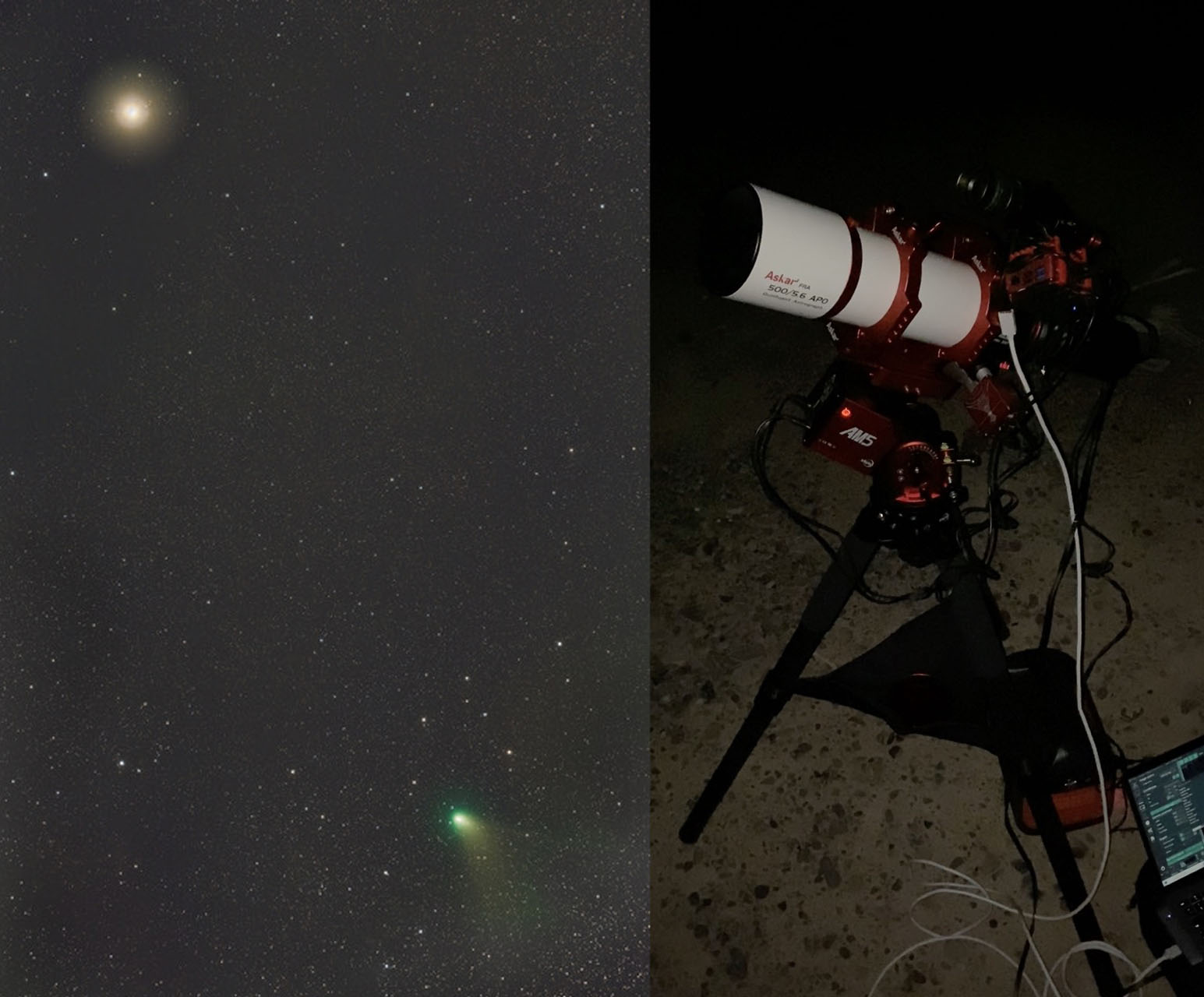 Photographers Dodge Coyotes to Capture Comet and Mars Together | PetaPixel