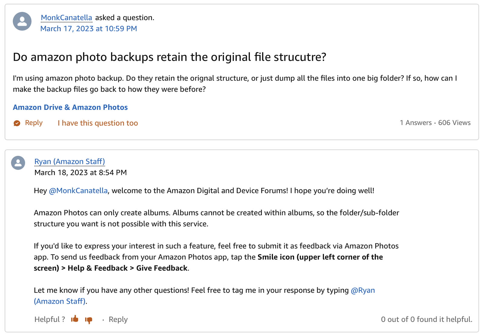 PSA: Amazon Photos Doesn't Maintain Folder Structure on Backup | PetaPixel
