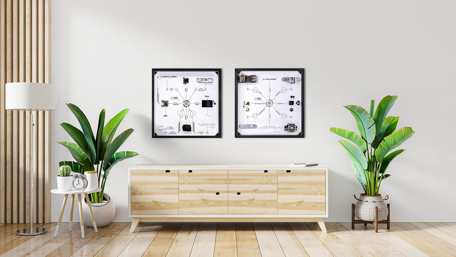 The CameraFrame is Hand-Made Wall Art Built from Real Camera Parts ...