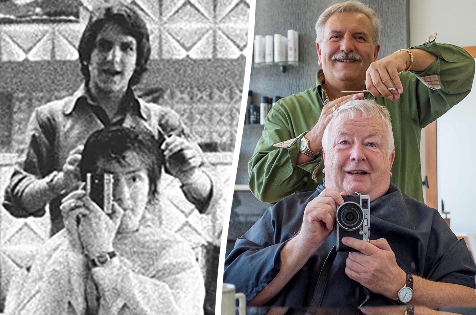 Photographer Shoots Mirror Selfies With His Barber Over 50 Years ...
