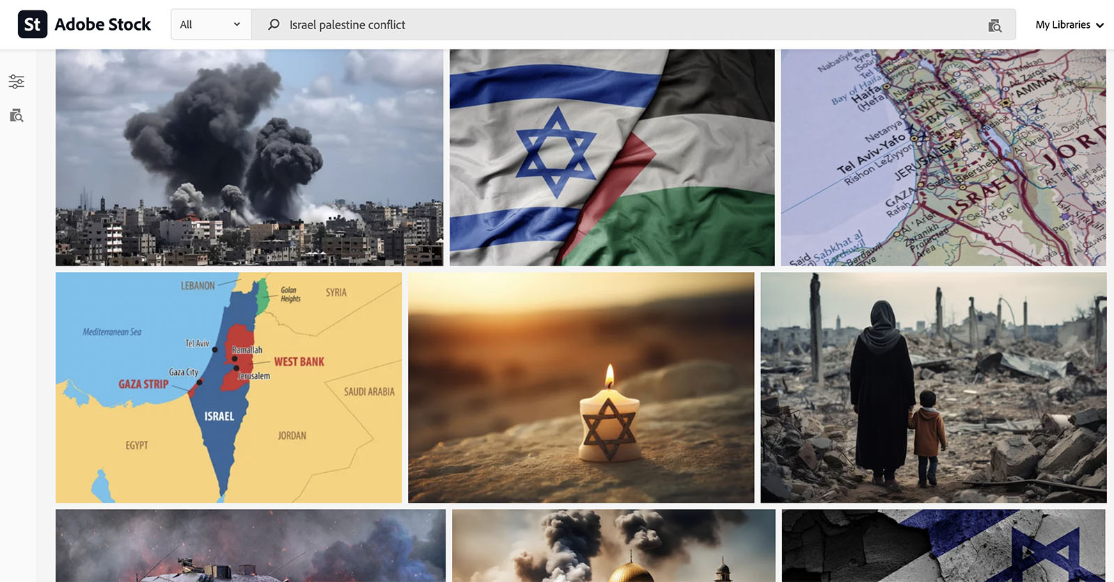 Adobe Stock is Selling AI-Generated Images of the Israel-Hamas Conflict | PetaPixel
