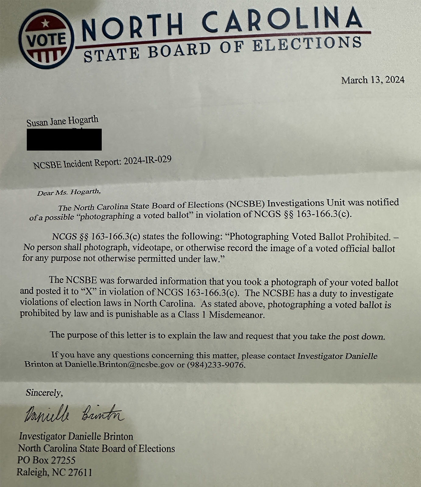 North Carolina Woman Sues State for 'Unconstitutional' Ballot Selfie ...