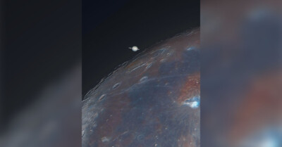 Saturn Peeks Out From Behind the Moon in Incredible Image Taken at the ...