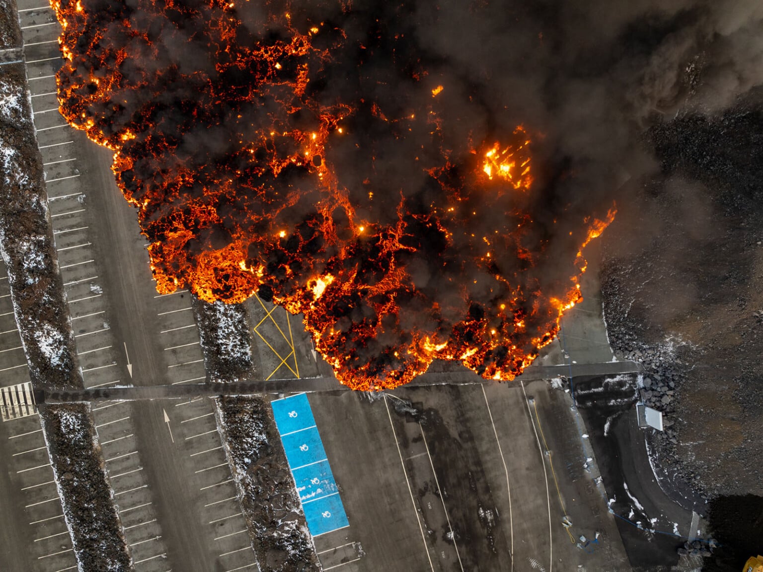 Photographer Captures Volcanic Lava Destroying Parts of Iceland's Blue ...