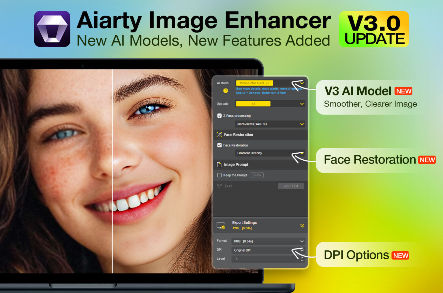 Upscale, Denoise, Deblur Photo and Restore Facial Details with New Aiarty Image Enhancer Powered ...