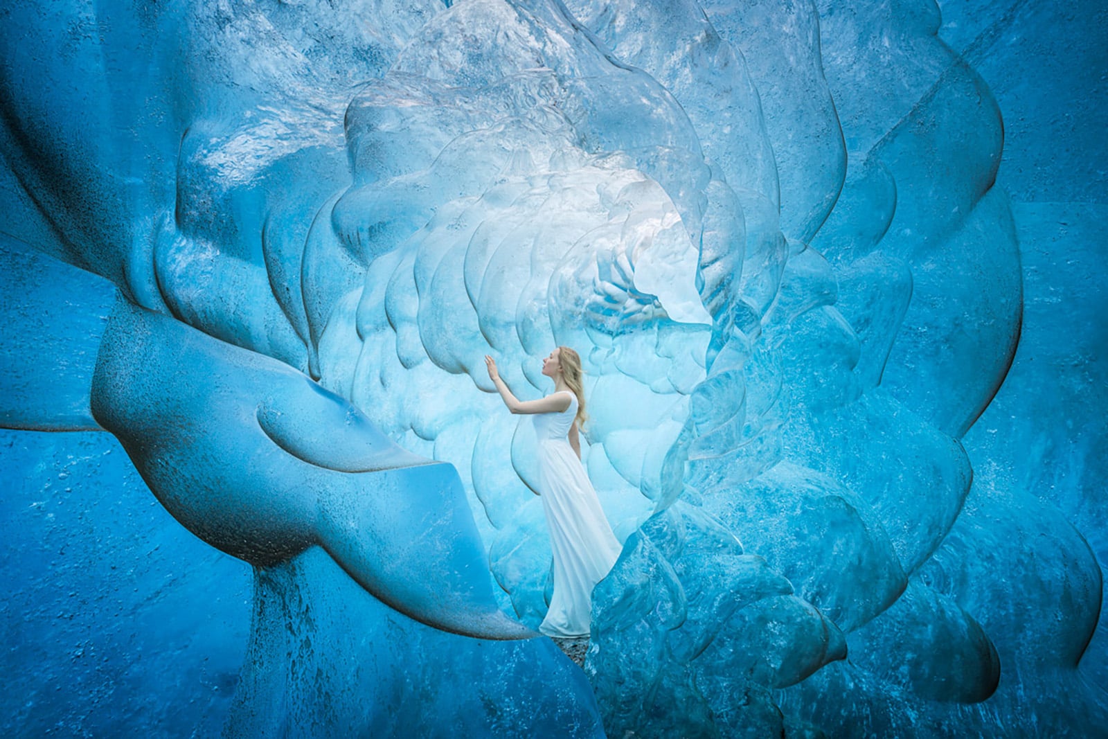 Photographer’s Beautiful Self-Portraits Embrace Volcanoes and Glaciers ...