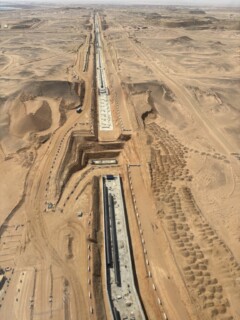 Aerial Images Show Progress of Futuristic Saudi City 'The Line' | PetaPixel