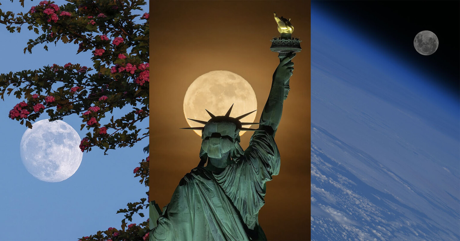 The Flower Moon Rises for Photographers Around the World and in Space ...