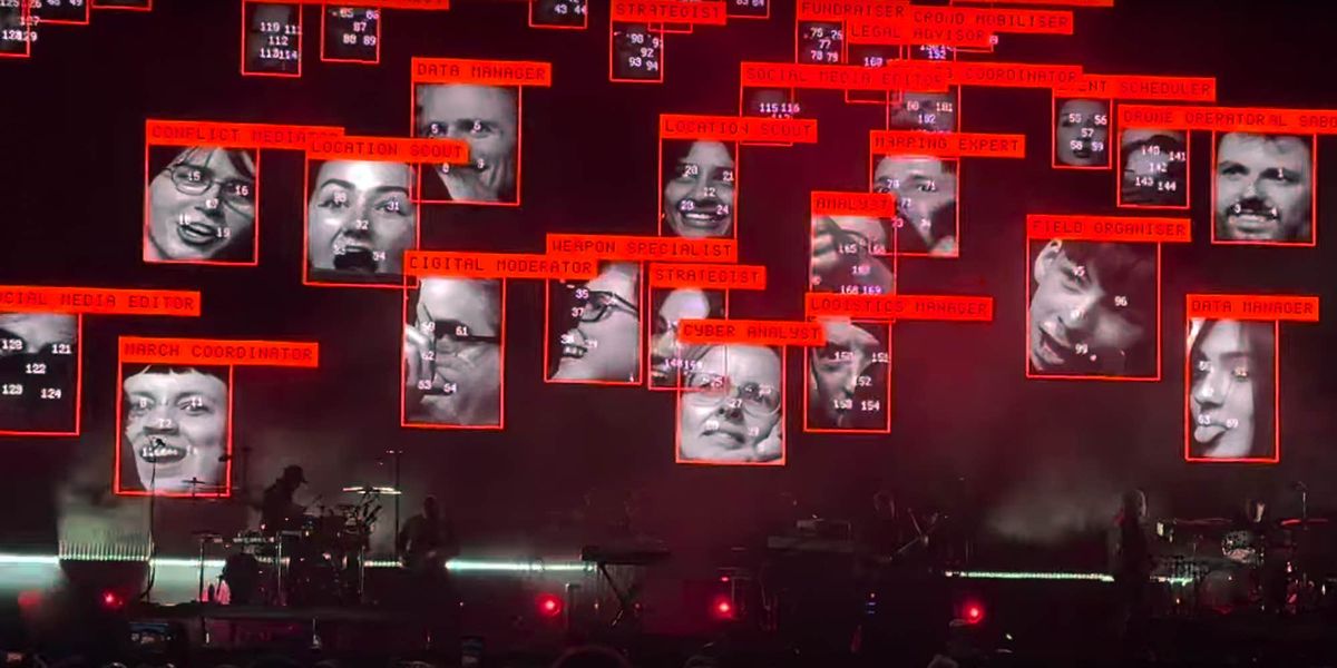 Band Uses Live Facial Recognition on Audience in Powerful Critique of ...