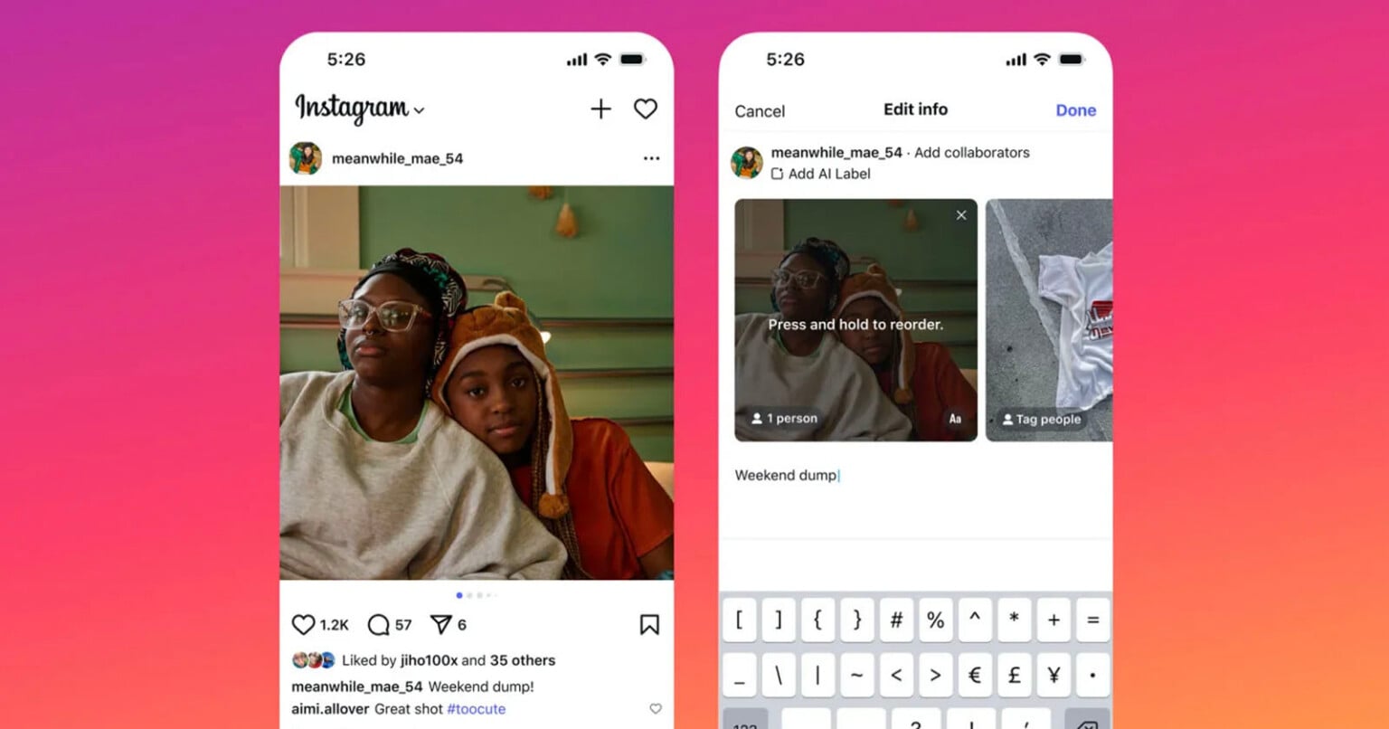 Photographers Can Now Reorder Their Pictures on an Instagram Carousel ...