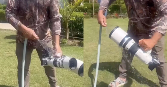 Photographer Hoses Down His Dirty Cameras in Wild Video | PetaPixel